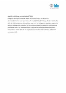 bfc – the innovative cut | News and current announcements from bfc